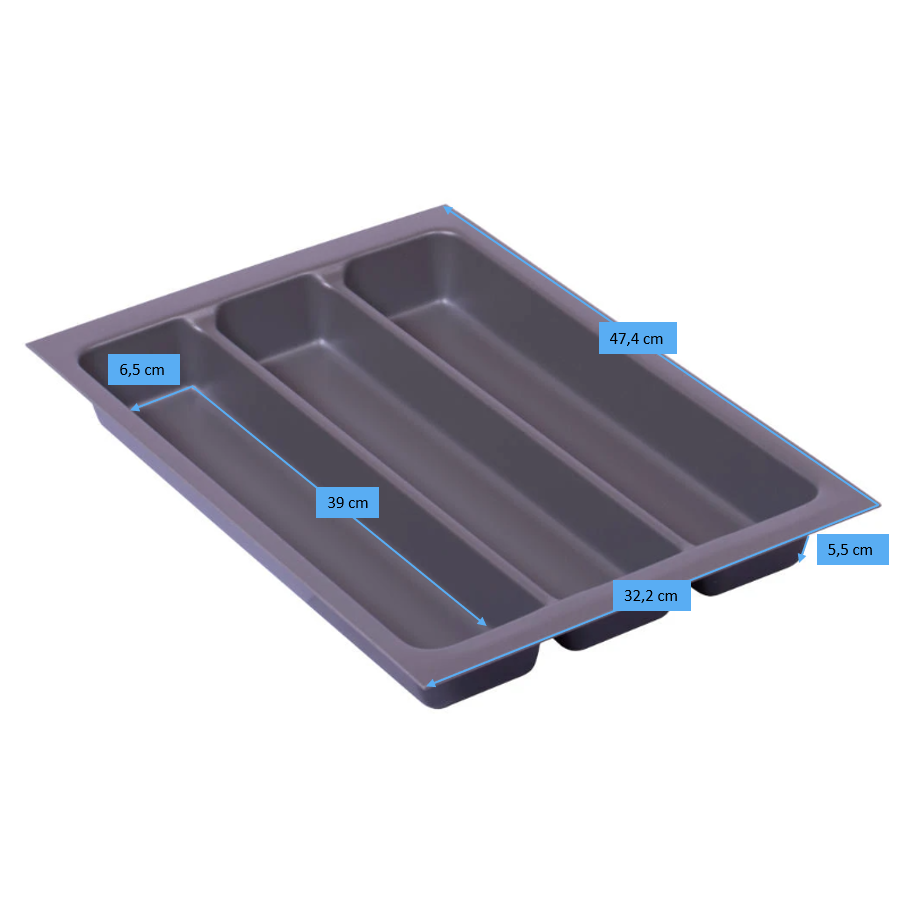 Skuffeindsats til 40 cm skuffeIndvendig bredde 32,2 cm