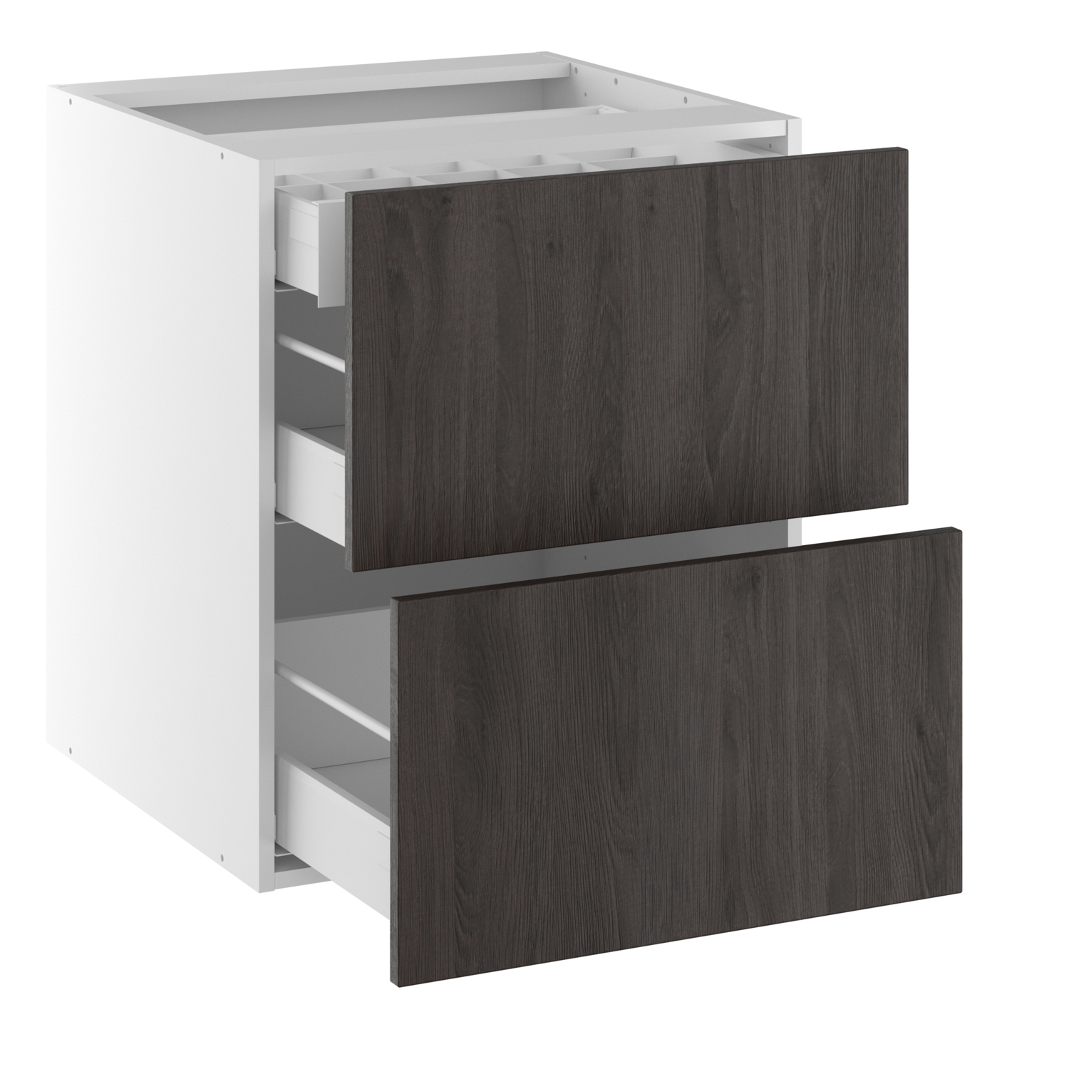 Skuffeskab med 2 skuffer og 1 indvendig skuffe