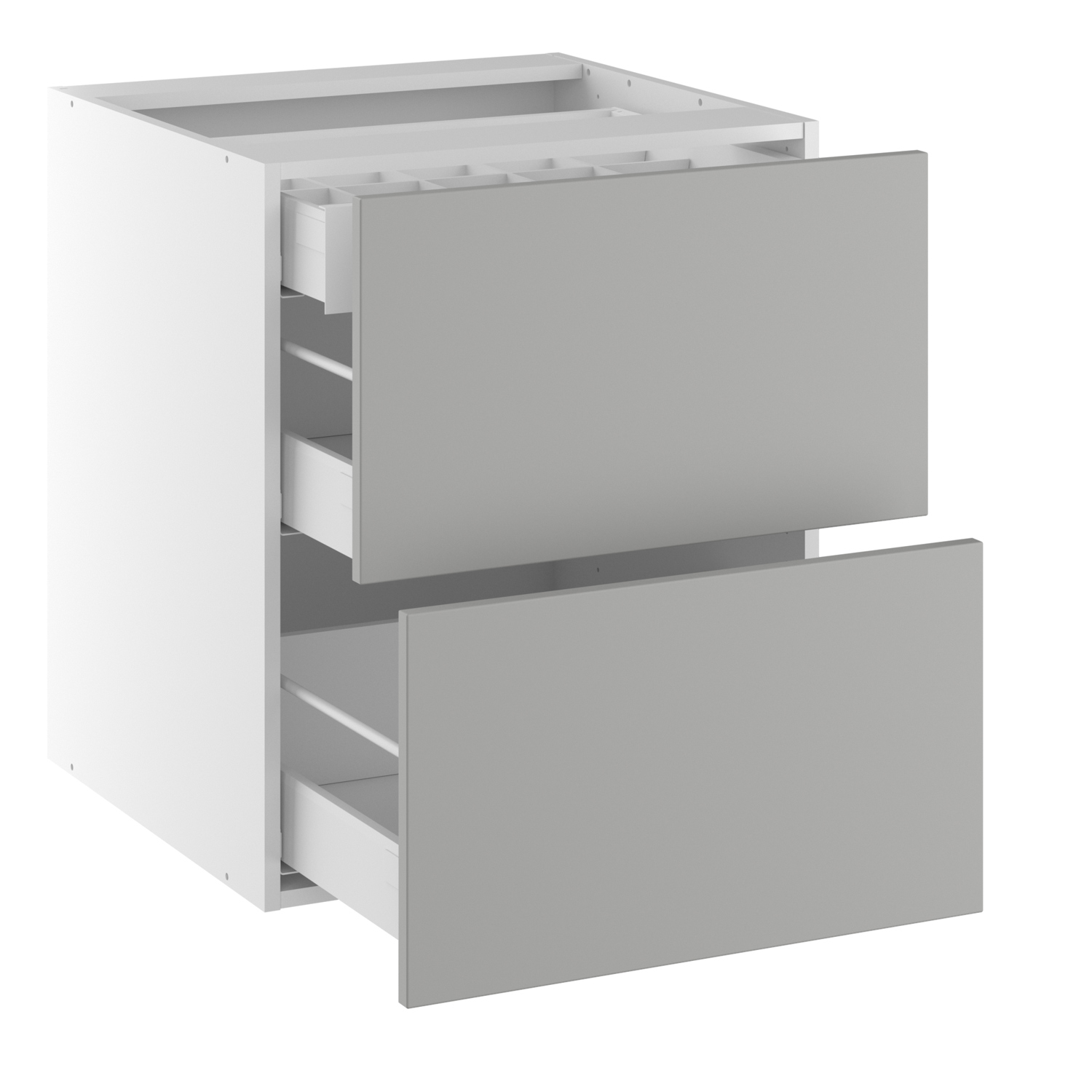 Skuffeskab med 2 skuffer og 1 indvendig skuffe